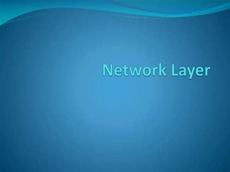 Ppt Network Layer Powerpoint Presentation Free Download Id8794350