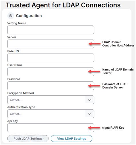 Configuring Trusted Agent For Ldap Connections
