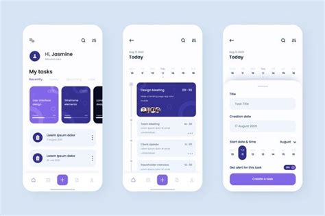 Premium Vector Task Management App Template Task Management App
