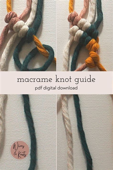 PDF GUIDE Macrame Knot Guide Beginner Macrame Tutorial Pdf How To Macrame Easy Macrame Knots