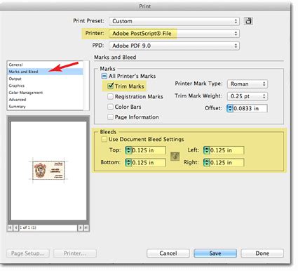 Making PDF Files With Crop Marks Bleeds For A Printing Company