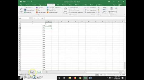 Excel How To Calculate Z Scores Youtube