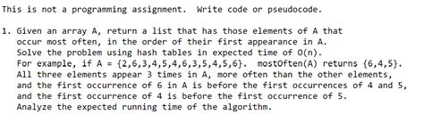 Solved This Is Not A Programming Assignment Write Code Or