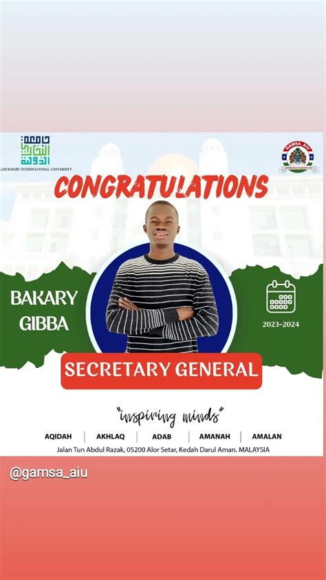 Bakary Gibba On Linkedin It Brings Me Great Felicity And Honor To Have