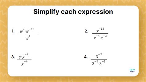 Simplifying Expressions With Product Rule And Quotient Rule Lesson Plan