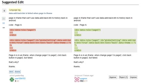 Display Language Hint Changes In Suggested Edit Diffs Meta Stack Exchange