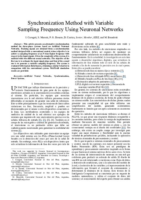 pdf synchronization method with variable sampling frequency using