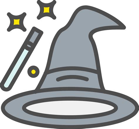 Wizard Hat Vector Icon 15790904 Vector Art At Vecteezy