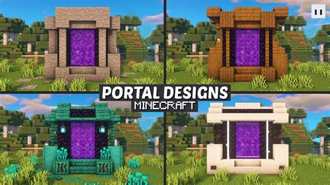 Minecraft How To Build A Nether Portal Design Small Simple YouTube