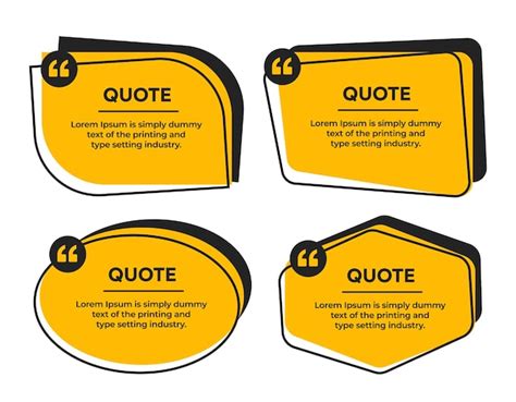 Premium Vector Quotation Or Comment Speech Text Box Frame With Quote Marks Vector Illustration Set