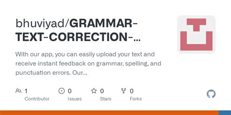 Github Bhuviyadgrammar Text Correction Webapp With Our App You Can