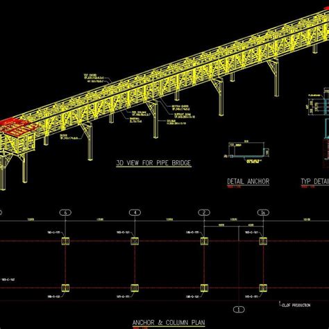 Pipeline Pipe Bridge Indonesia Dwg Plan For Autocad • Designs Cad