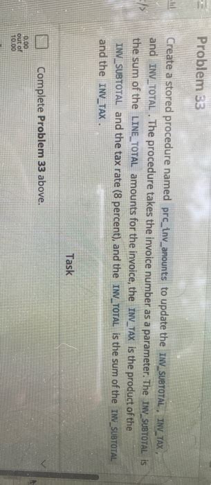 Problem 33 Create A Stored Procedure Named