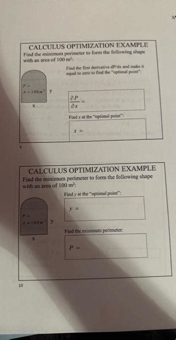 Solved CALCULUS OPTIMIZATION EXAMPLE Find The Minimum Chegg
