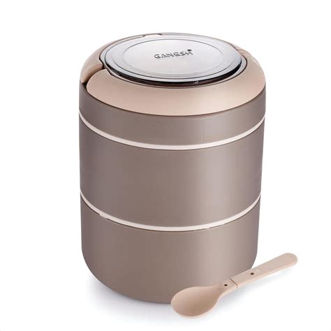 Buy Ganesh Smart Stack 2 Layer Protable Lunch Box Stainless Steel