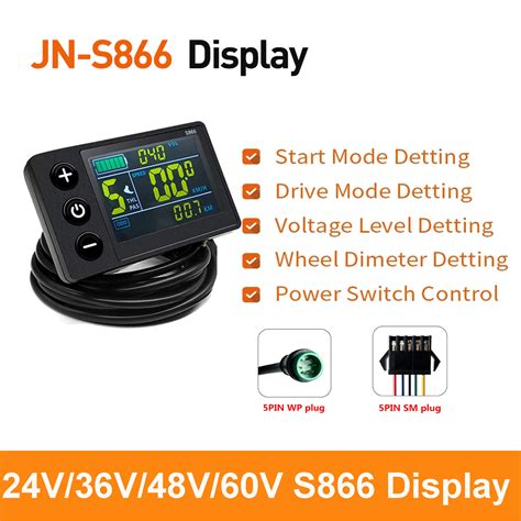 Electric Bicycle Lcd S866 Display Meter 24v 36v 48v 60v E Bike Display Panel Hau Ebay