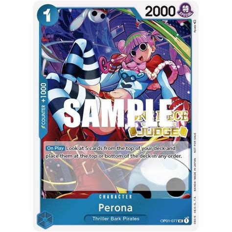 Perona Judge Pack Vol 2 Op01 077 One Piece Promotion Cards