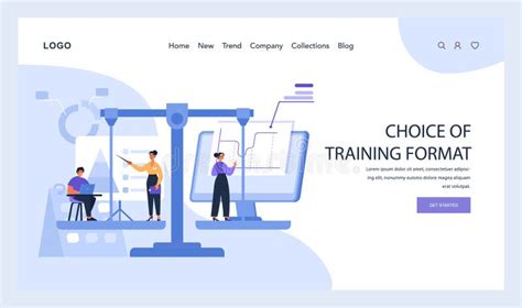 professionals engaging in training format selection stock illustration