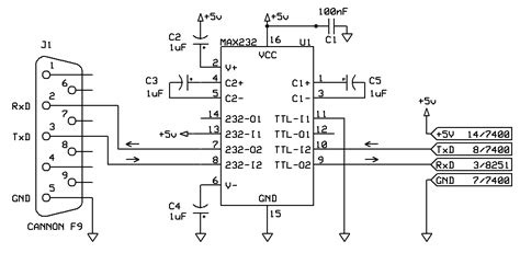 Max232 схема включения