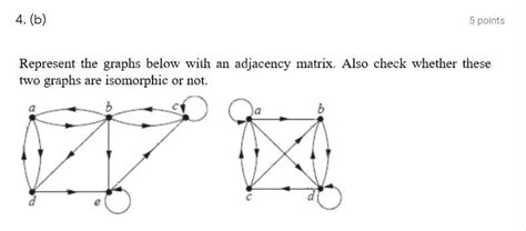 Solved 4 A 5 Points Determine Whether The Directed Graph