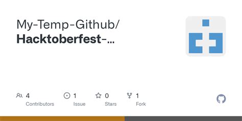 github my temp github hacktoberfest contributions 2023