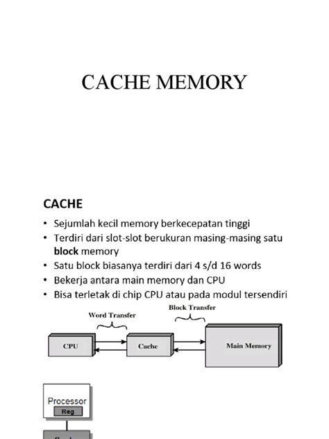 Cache Memory | PDF