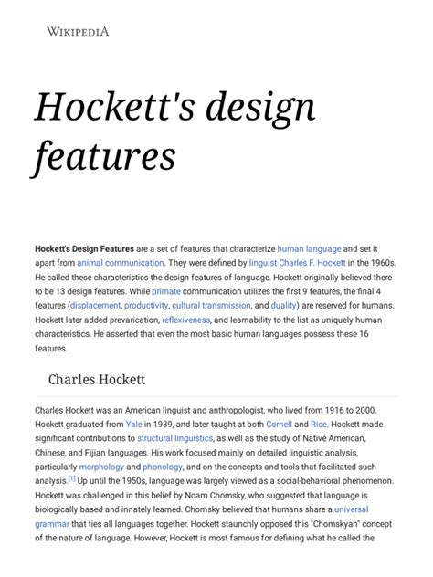 Hocketts Design Features Wikipedia Pdf Hocketts Design Features Wikipedia Pdf