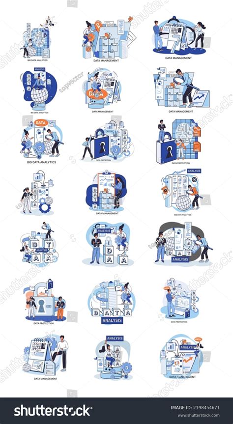 Big Data Analytics Platform Data Management Stock Vector Royalty Free