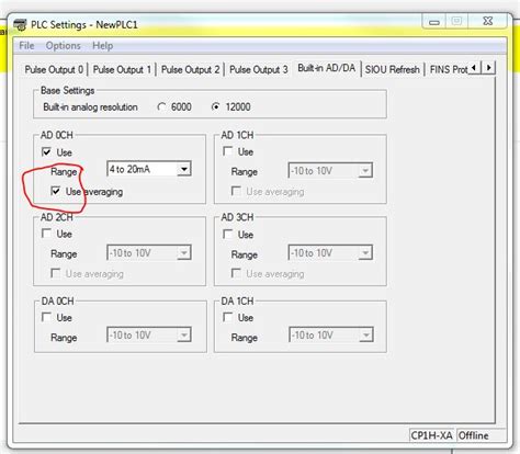 Cp1h Analog Input Problem Omron