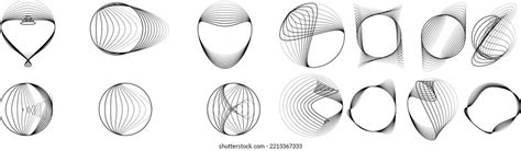 Lines Circle Form Spiral Vector Illustration Stock Vector Royalty Free