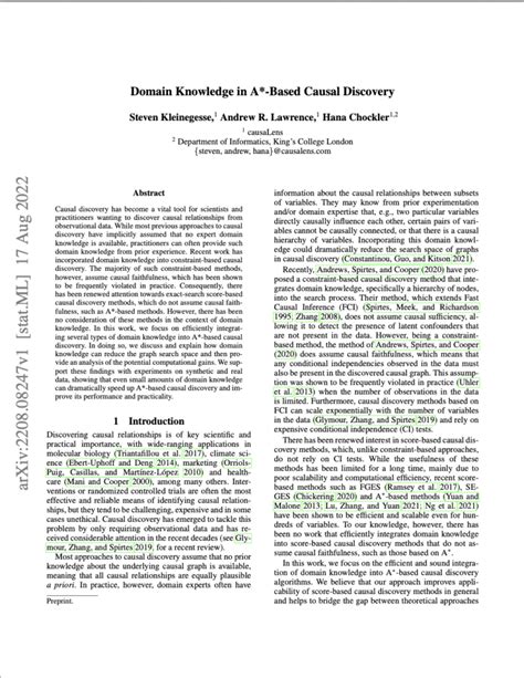 domain knowledge in a based causal discovery causalens