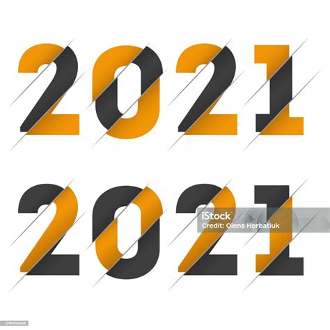 2021 년 새해 배너 3d 밝은 색상 물결 모양으로 종이 컷 번호 최소한의 커버 디자인 크리스마스 전단지 인사말 카드 브로셔에 대한 템플릿 벡터 12월에 대한 스톡 벡터