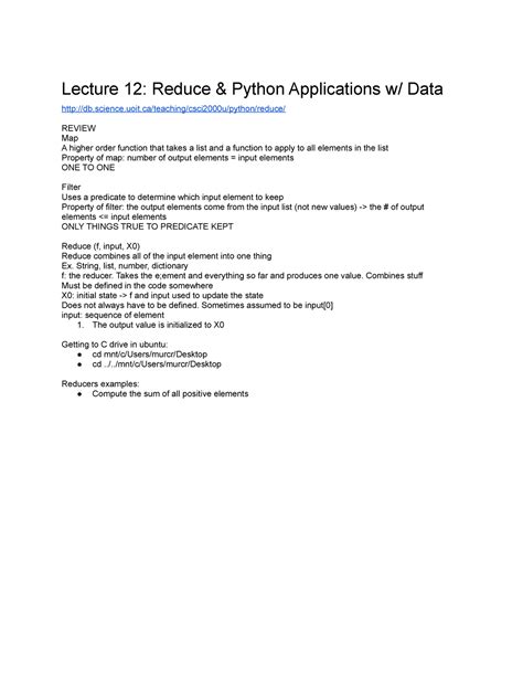 Lecture Reduce Python Applications With Data Lecture Reduce Python Applications