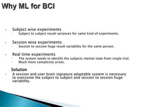 PPT General Signal Processing And Machine Learning Tools For BCI Analysis Part 1 PowerPoint
