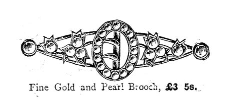 파인 골드와 진주 브로치 빅토리아 시대 주얼리의 역사 빈티지 일러스트레이션 1890년대 19세기 0명에 대한 스톡 벡터 아트 및 기타 이미지 Istock