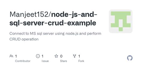 Github Manjeet152node Js And Sql Server Crud Example Connect To Ms
