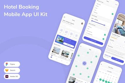 Hotel Booking Mobile App Ui Kit Ux And Ui Kits Ft Hotel Booking
