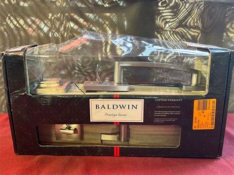 BALDWIN Prestige Spyglass Single Cylinder Satin Nickel Door Handleset