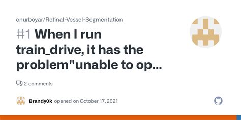 When I Run Traindrive It Has The Problemunable To Open File Pathto