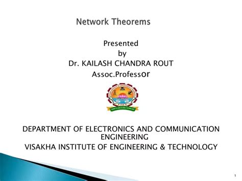 PPT Network Theorems By Dr Kailash Chandra Rout Superposition