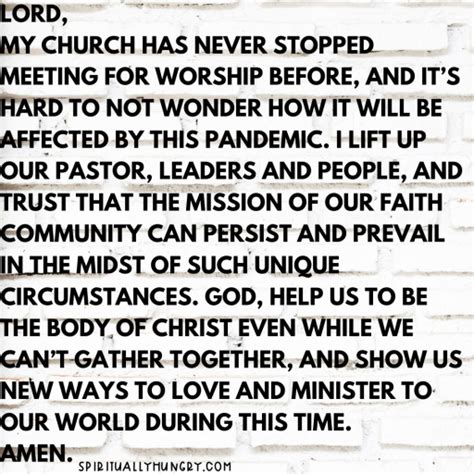 Prayers For Coronavirus Spiritually Hungry