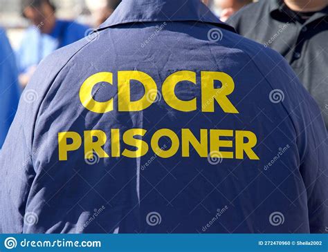 Cdcr Prisoner Logo On The Back Of An Inmates Jacket At San Quentin