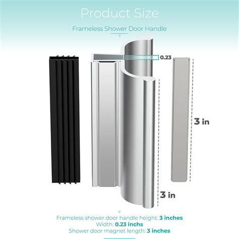Shower Door Handle Replacement 3 Chrome Frameless Shower Door Handle