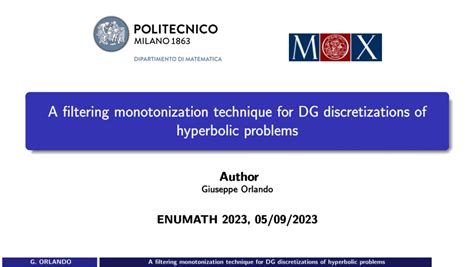 Pdf A Filtering Monotonization Technique For Dg Discretizations Of Hyperbolic Problems