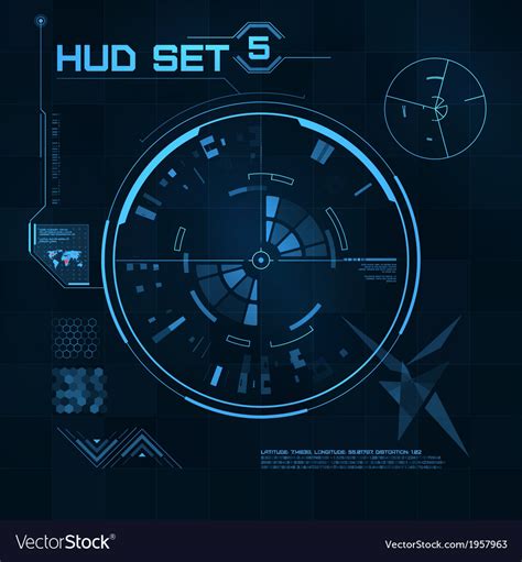 Hud And Gui Set Futuristic User Interface Vector Image