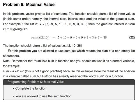 Solved Problem 6 Maximal Value In This Problem Youre