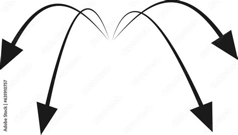 확산 되는 곡선의 화살표 벡터 일러스트 Stock 벡터 Adobe Stock