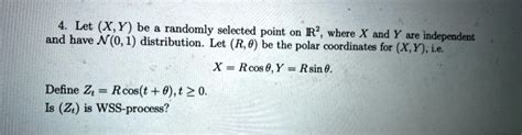 Solved Let Xy Be Randomly Selected Point On R Where X And Y And