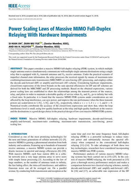 Pdf Power Scaling Laws Of Massive Mimo Full Duplex Relaying Dokumen