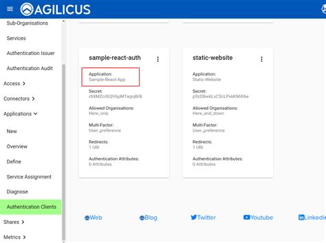Sample React Application Agilicus
